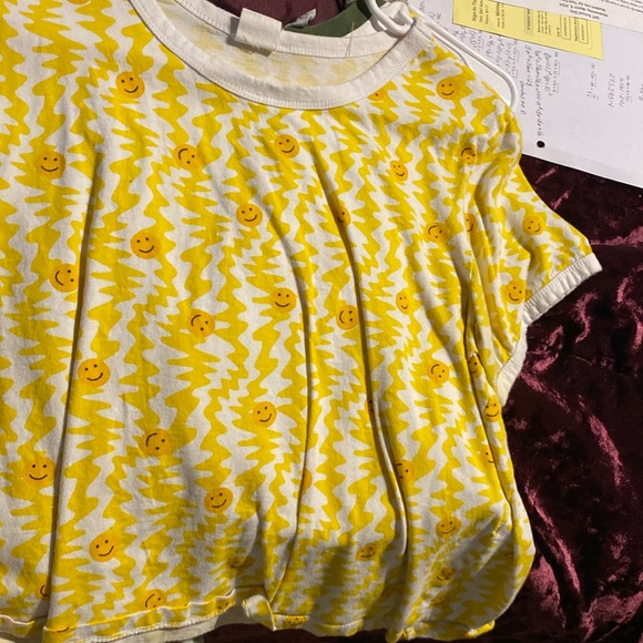 Tops | Smiley Face Crop Top | Poshmark